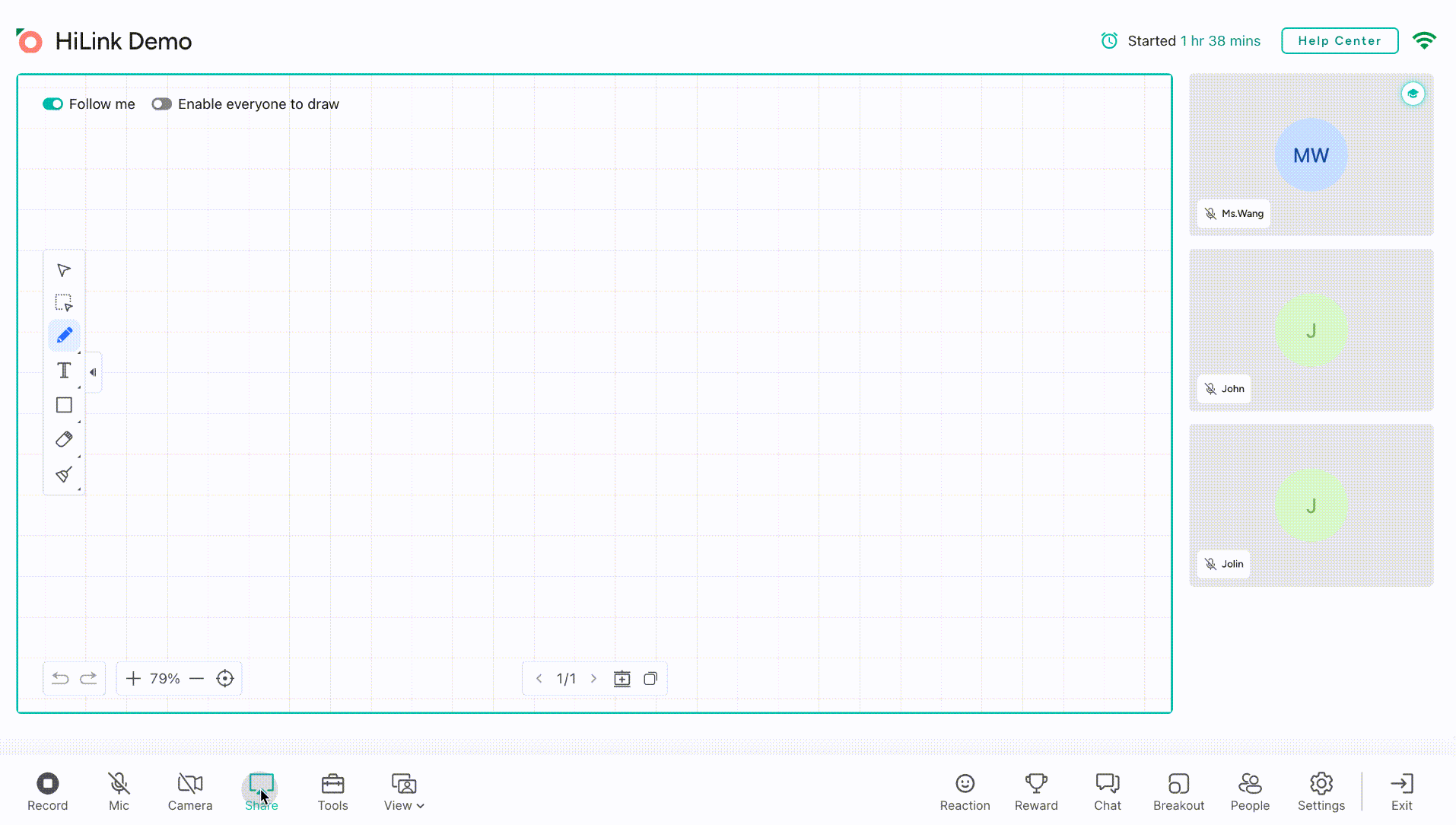 How to Zoom In or use Full Screen Mode for Screen Sharing?