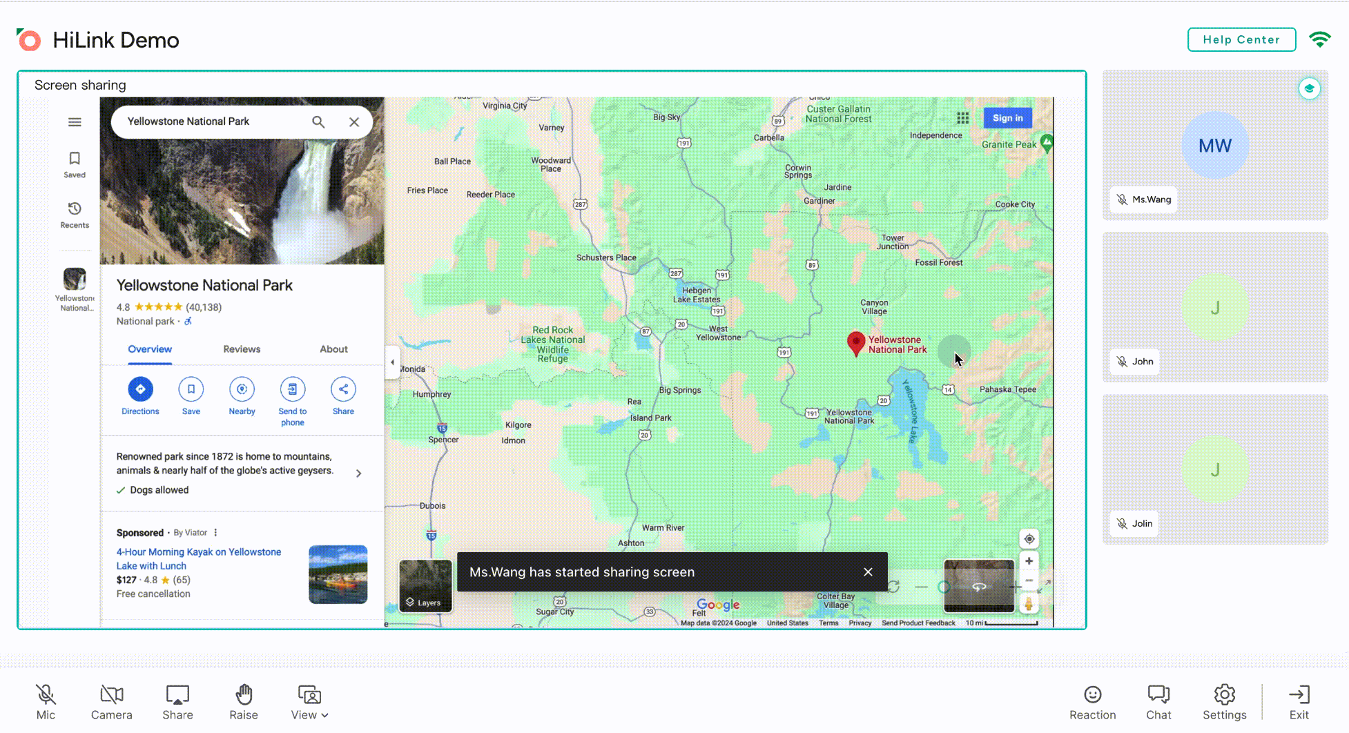How to Zoom In or use Full Screen Mode for Screen Sharing?