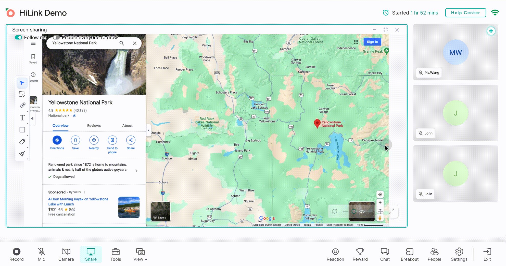 How to Zoom In or use Full Screen Mode for Screen Sharing?